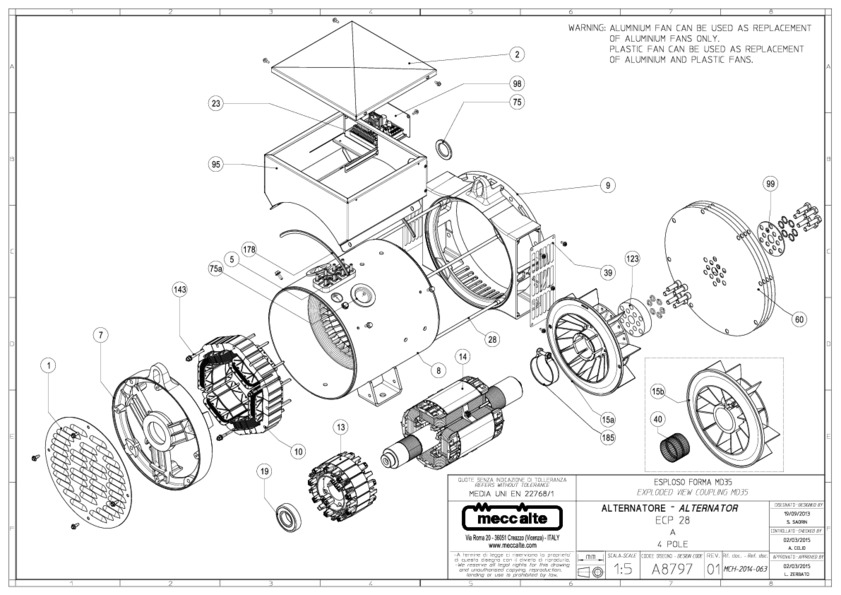 Alternator Exploded View